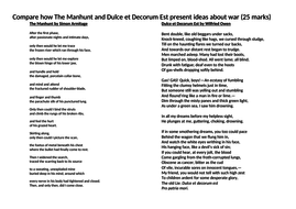 The Manhunt by Armitage for WJEC Poetry Anthology | Teaching Resources