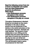 Grade 9 Macbeth exemplar essay deception | Teaching Resources