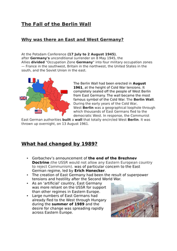 The fall of the Berlin Wall | Teaching Resources