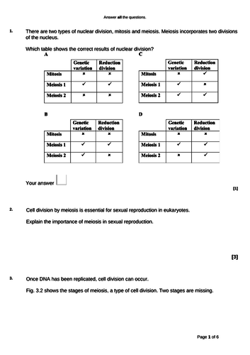 Meiosis - Complete lesson (AS/A2) | Teaching Resources