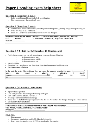 EDUQAS Paper 1 reading revision PowerPoint (Autumn 2016 exam) GCSE ... EDUQAS Paper 1 reading revision PowerPoint (Autumn 2016 exam) GCSE ...