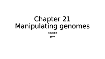 Revision presentation covering chapter 21 OCR Biology A GCE ...