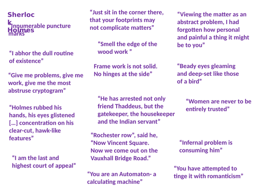 The Sign of the Four quotes | Teaching Resources The Sign of the Four quotes | Teaching Resources
