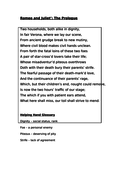Romeo and Juliet Prologue Analysis | Teaching Resources