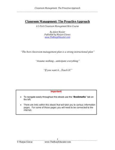 5-Part Classroom Management Mini-Course | Teaching Resources