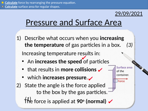 GCSE Physics: Pressure and Surface Area | Teaching Resources
