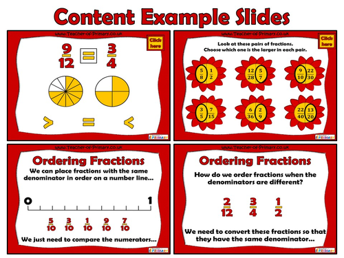 Comparing and Ordering Fractions - Year 5 | Teaching Resources