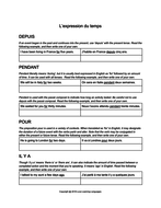 L'expression du temps - When to use POUR, PENDANT, DEPUIS, IL Y A ...
