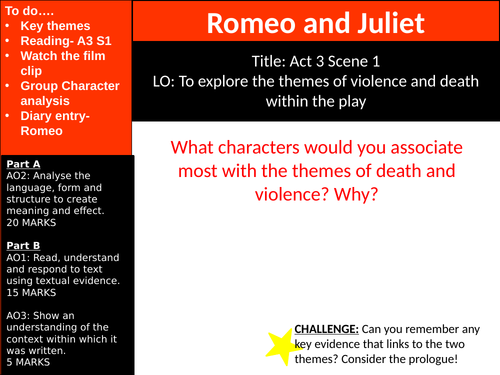 Romeo and Juliet- Full Unit of Work | Teaching Resources