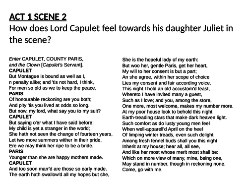 Romeo and Juliet- Full Unit of Work | Teaching Resources