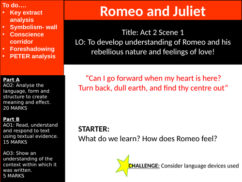 Romeo and Juliet- Full Unit of Work | Teaching Resources
