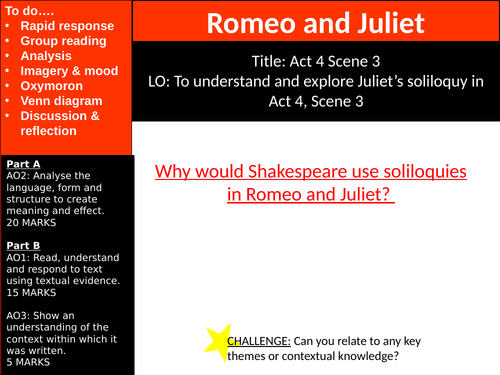 Romeo and Juliet- Full Unit of Work | Teaching Resources