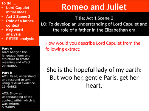 Romeo and Juliet- Full Unit of Work | Teaching Resources
