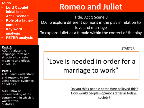 Romeo and Juliet- Full Unit of Work | Teaching Resources