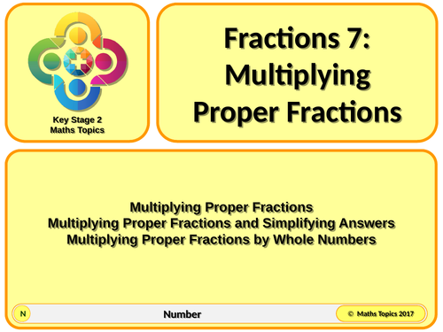 Fractions 7: Multiplying Proper Fractions KS2 | Teaching Resources
