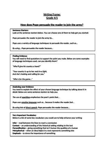 Introduction to WW1 Poetry | Teaching Resources