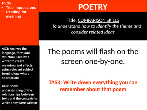 EDEXCEL Conflict poetry | Teaching Resources