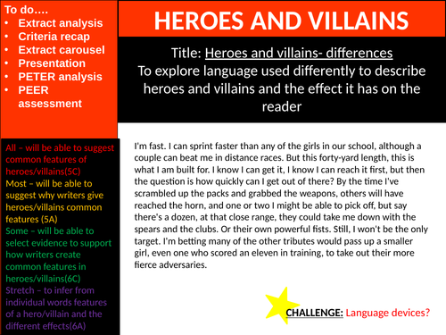 Heroes and Villains | Teaching Resources