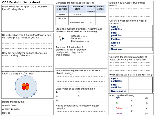 Edexcel Combined Science Physics 1 Revision Worksheets | Teaching Resources
