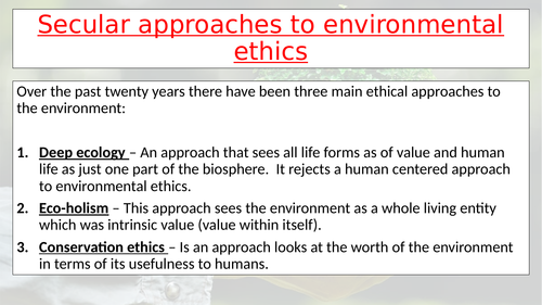 ENVIRONMENTAL ETHICS - KANT AND UTILITARIANISM | Teaching Resources