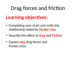 Friction and Air Resistance | Teaching Resources