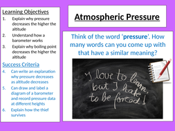 KS3 Physics - Atmospheric Pressure | Teaching Resources