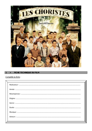 French cinema: Les Choristes + Au Revoir les Enfants | Teaching Resources