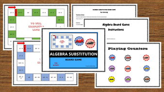 Algebra Substitution Board Game | Teaching Resources