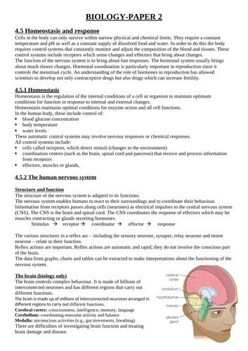 AQA - GCSE Biology-Paper 2 Revision Notes | Teaching Resources AQA - GCSE Biology-Paper 2 Revision Notes | Teaching Resources
