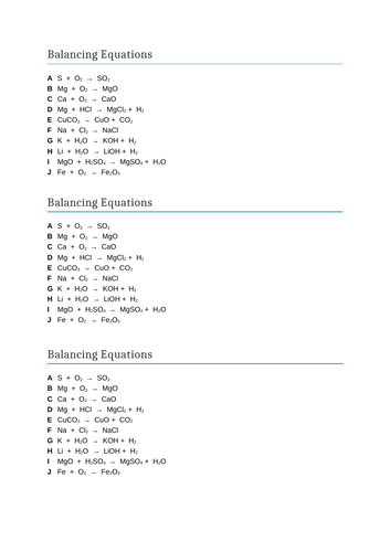 Chemical equations (AQA Combined Science: Trilogy) | Teaching Resources
