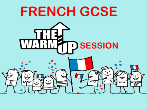 GCSE FRENCH EXAM WARM UP. Whole lesson for smartboard. | Teaching Resources