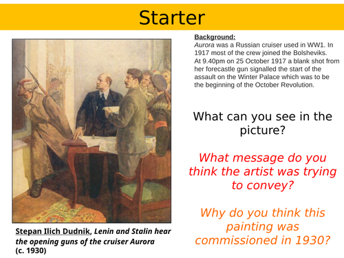 Russian History A-Level: Who was Joseph Stalin? | Teaching Resources