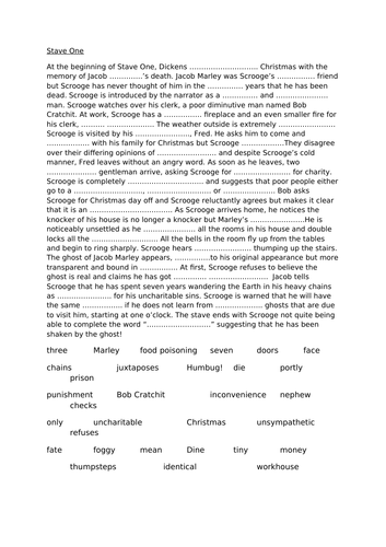 Individual summaries for each stave in A Christmas Carol | Teaching ...