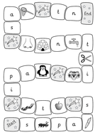 SATPIN board games; EYFS, Phase 2 phonics, Initial sounds, turn taking ...