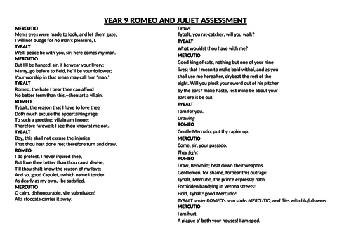 WJEC/EDUQAS ROMEO AND JULIET EXAM QUESTION WITH MODEL ANSWER | Teaching ...