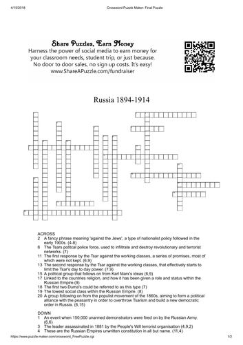 Edexcel: 2.2c Russia: Revision: End of the Romanovs / Provisional ...