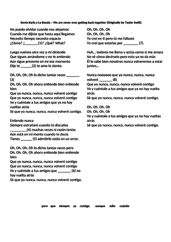 Kevin Karla y La Banda - We Are Never Ever Getting back Together ...