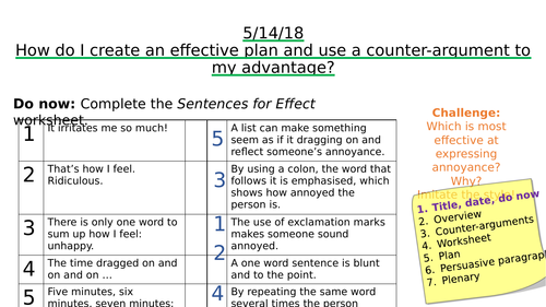 Persuasive Writing Scheme of Work - Rhetorical Devices (Aristotle ...