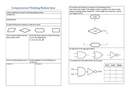 GCSE Computer Science Paper 1 Revision Work Booklet - Topic Quizzes and ...