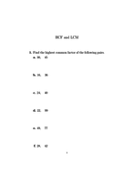 HCF and LCM word problems worksheet (with solutions) | Teaching Resources