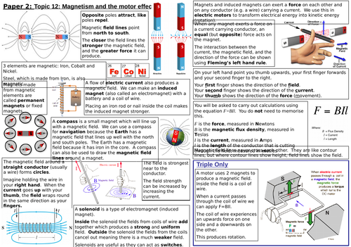 Revision mat: Magnetism | Teaching Resources