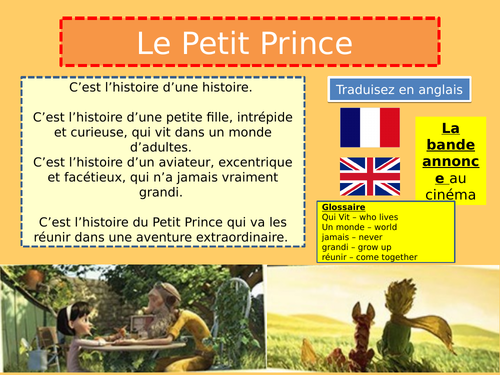 Film Le Petit Prince (KS3) | Teaching Resources