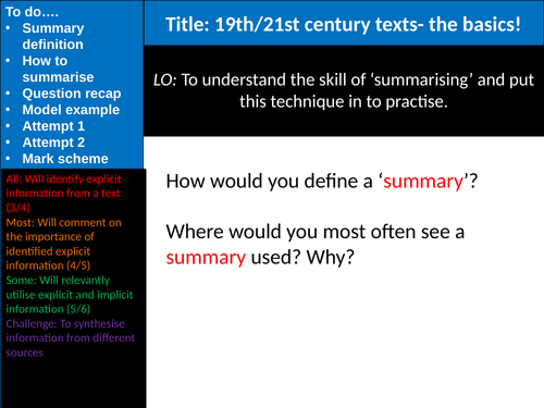 Non-Fiction 19th/21st century unit of work | Teaching Resources