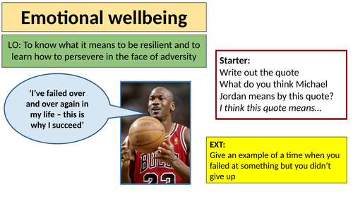 Emotional wellbeing and resilience lesson - PSHE KS3 / KS4 | Teaching ...