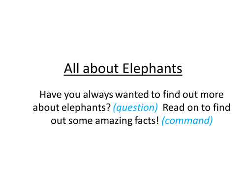 Year 2 Non-fiction elephants/animals unit talk for wiring | Teaching ...