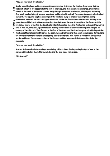 Full SOW Lord of the Flies for AQA Lit P2 | Teaching Resources