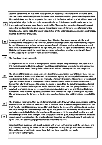 AQA Lord of the Flies Ch3 | Teaching Resources