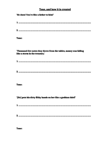 A View from the Bridge Worksheets | Teaching Resources