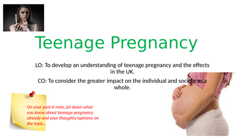 PSHE- Teenage Pregnancy | Teaching Resources
