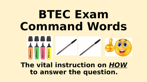BTEC/CTEC Level 3 Health and Social Care Units 1, 2 and 3 COMMAND WORDS ...